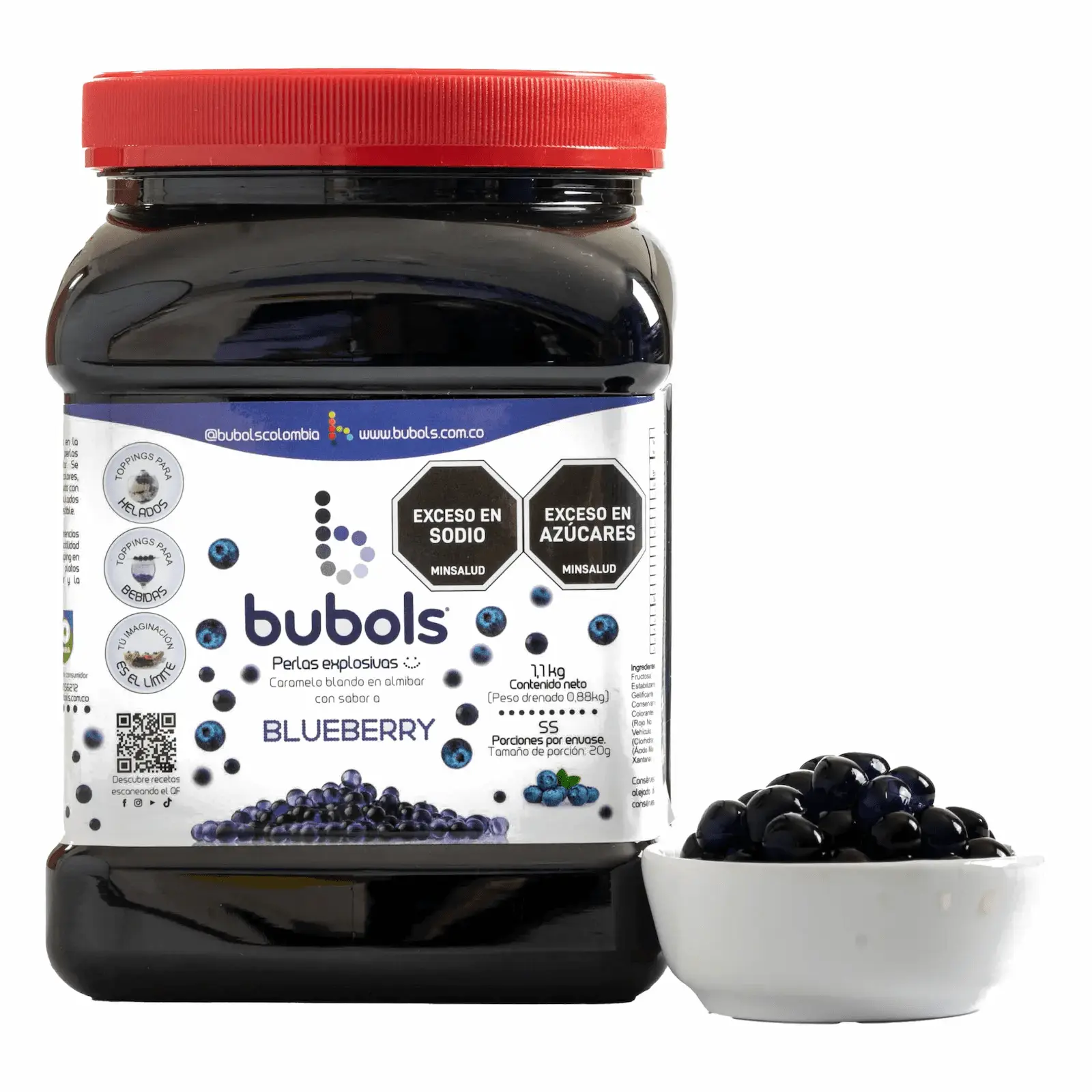 Perlas explosivas sabor Blueberry 🍇 frasco 1.1 kg- Bubols » Shaddai ...
